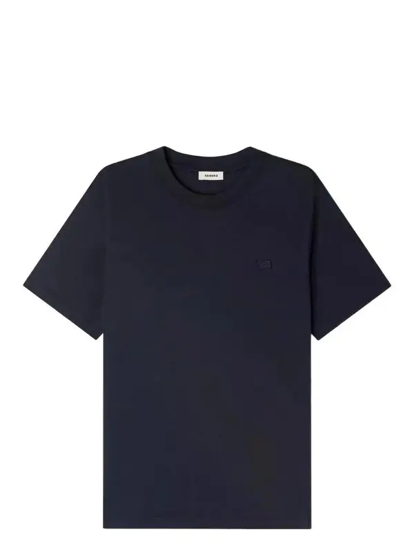 Sandro Logo-patch T-shirt - Blue