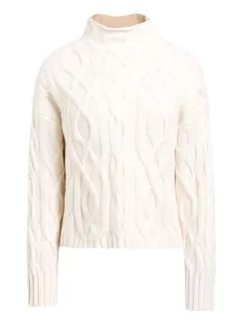 Alpha Studio Turtleneck Knit Top - White