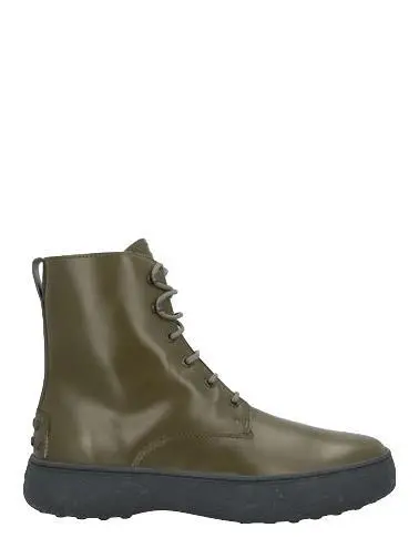 TOD'S Leather Ankle Boots - Green