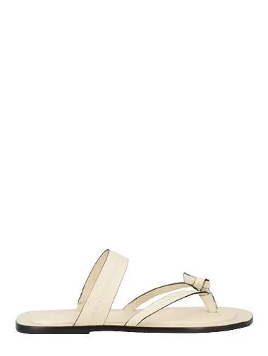 Farm Rio Leather Thong Sandals - White
