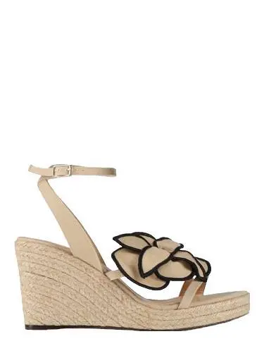 CastaÑer Wedge Espadrille Sandals With Appliqués - Beige