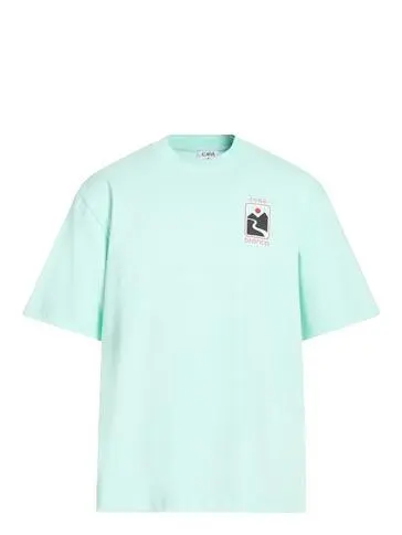 Casablanca T-shirt Turquoise Size Organic Cotton - Blue