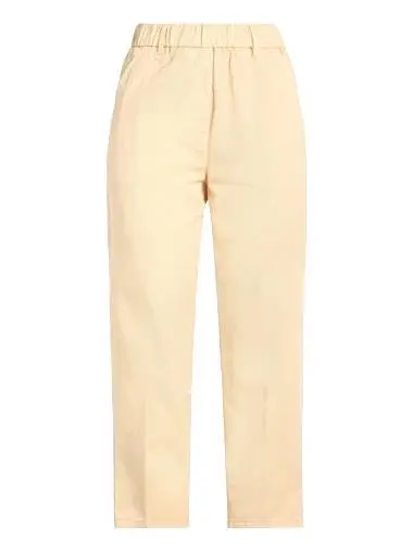 ALYSI Straight Leg Gabardine Pants - Beige