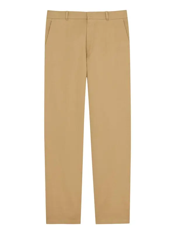 Saint Laurent Cotton Straight Chinos - Beige