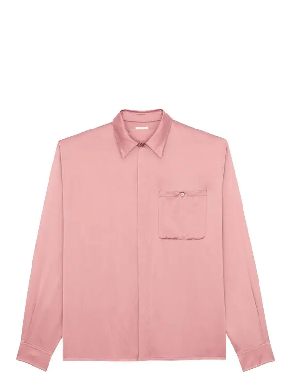 Saint Laurent Silk Satin Shirt - Pink