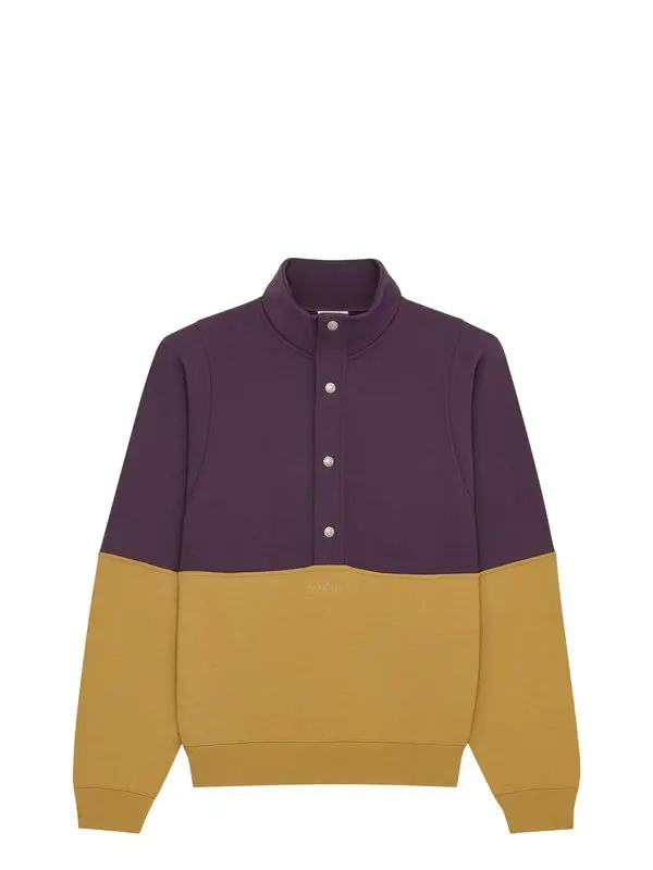 Saint Laurent Cotton Two-tone Sweatshirt - Purple