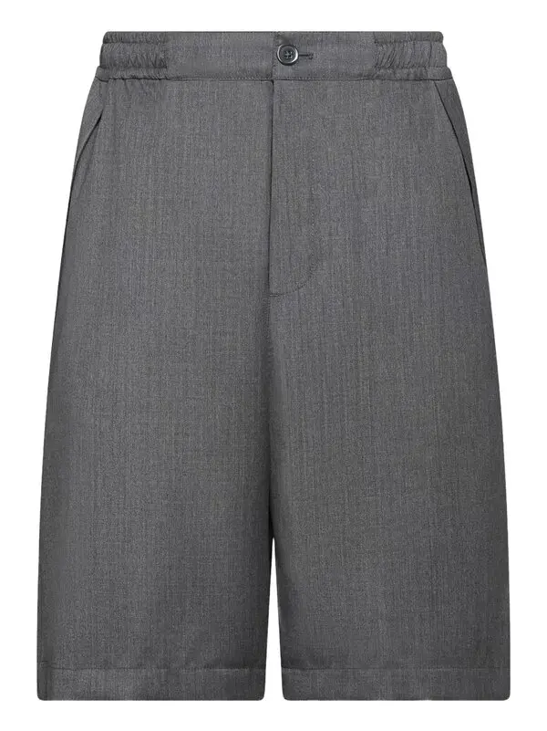 Thom Browne Twill Backstrap Shorts - Grey