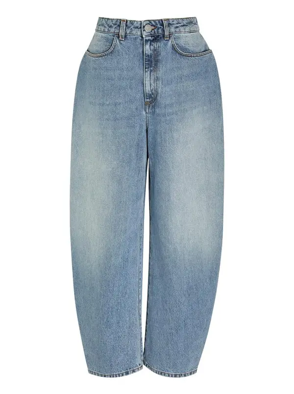 RÓHE Barrel-leg Jeans - Blue Denim