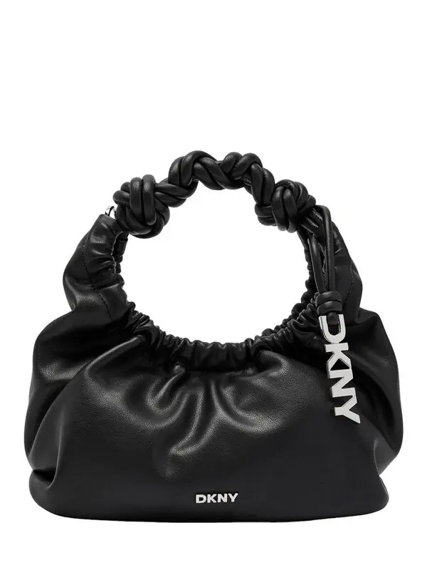 Dkny Pia Grained Leather Cross-body Bag - Black