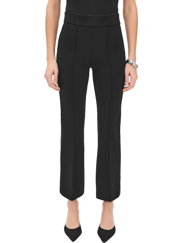 Spanx Ponte Pintuck Kick Flare Trousers - Classic Black