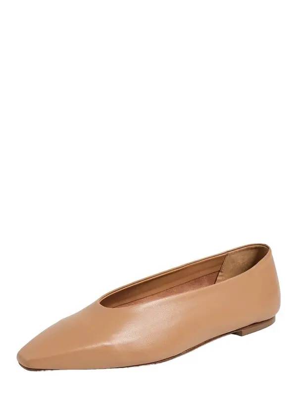 AeydĒ Betty Nappa Leather Flats - Hazelnut