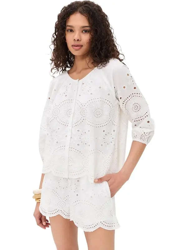 MAREA Sophie Top - White Eyelet
