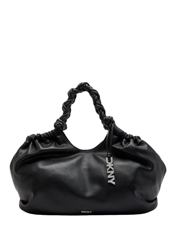 Dkny Pia Leather Tote Bag - Black
