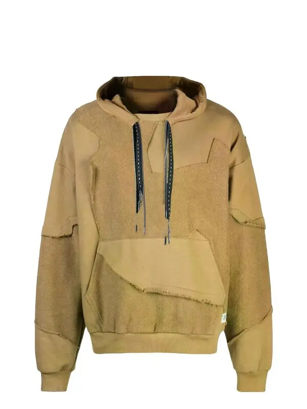 MOSTLY HEARD RARELY SEEN Paneled Hoodie - Brown