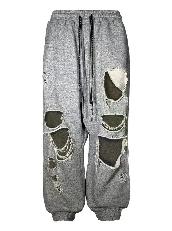 MOSTLY HEARD RARELY SEEN Distressed Track Pants - Grey