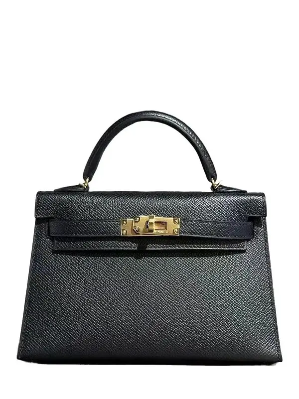 Hermès 2023 20 Mini Kelly Sellier Tote - Black