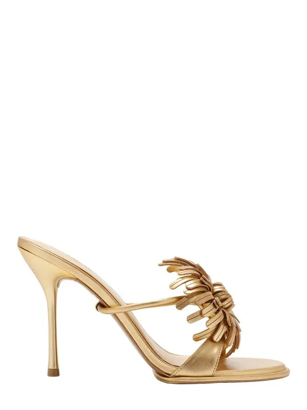 Cult Gaia Carla Leather Sandals - Gold