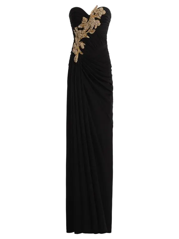 Zuhair Murad Light Cady Beaded Long Dress - Multi