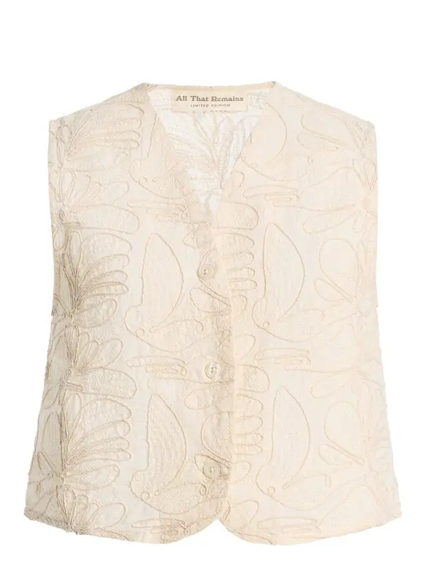 ALL THAT REMAINS Rachel Cotton Vest - Ivory