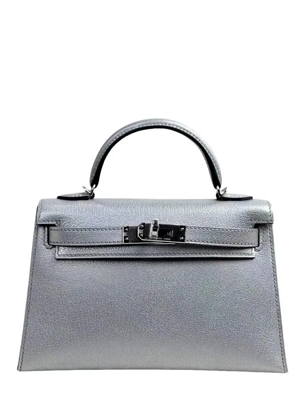 Hermès 2025 Mini Kelly Sellier 20 Tote Bag - Silver