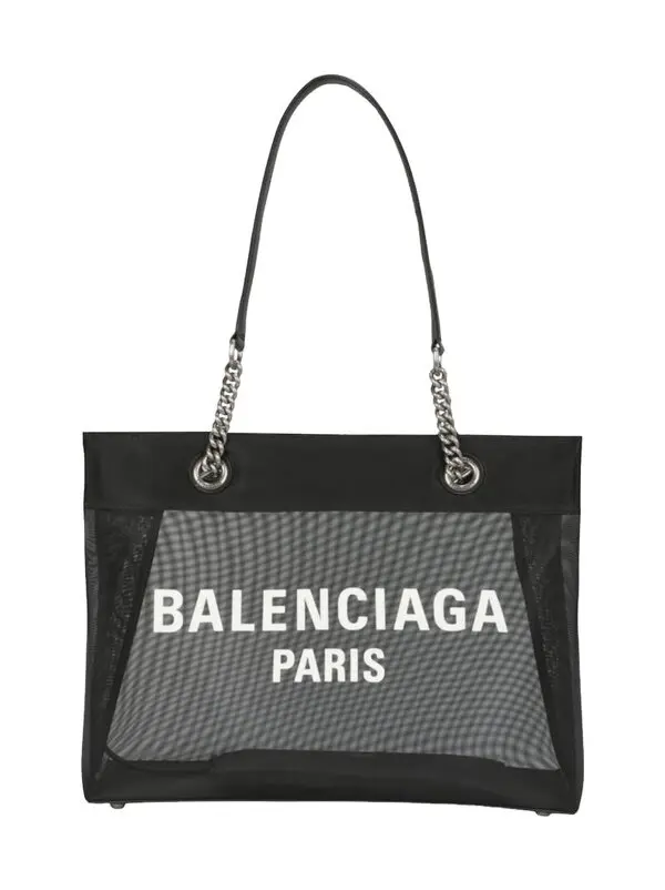Balenciaga Mesh Duty Free Tote - Black White