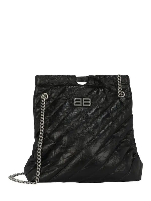 Balenciaga Crush Quilted Medium Tote - Black