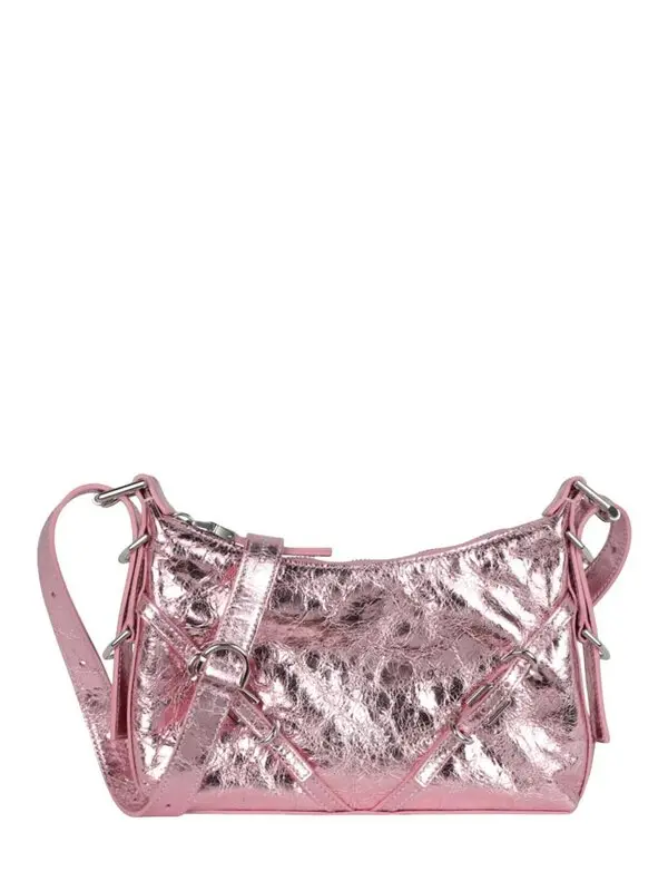 Givenchy Mini Voyou Bag In Laminated Leather - Pink