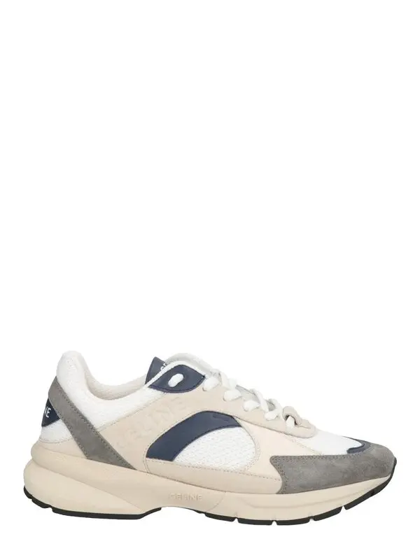 Celine Runner Cr-03 Low Top Sneakers - Optic White/beige/dark Grey