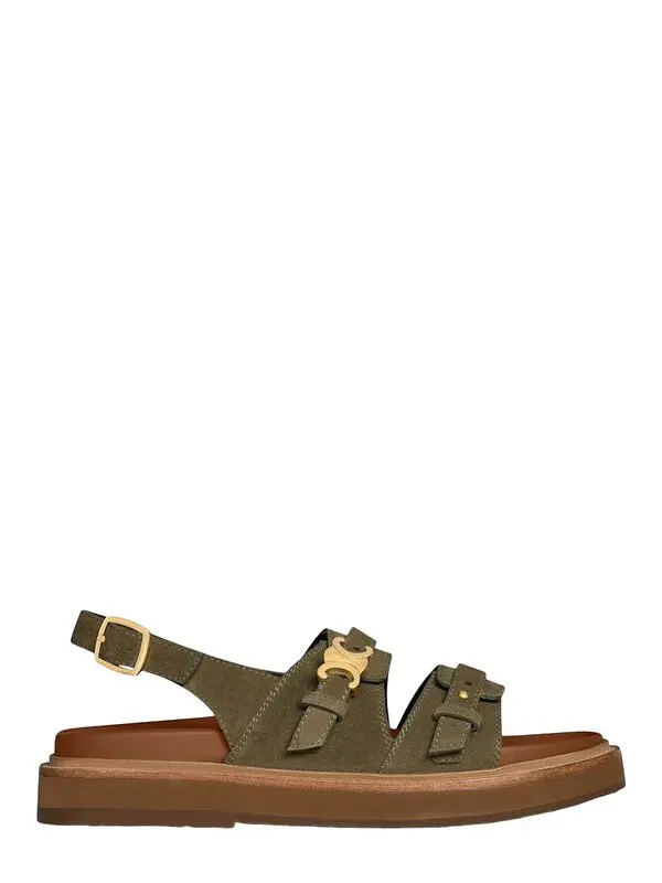 Celine Tippi Triomphe Sandal - Light Khaki