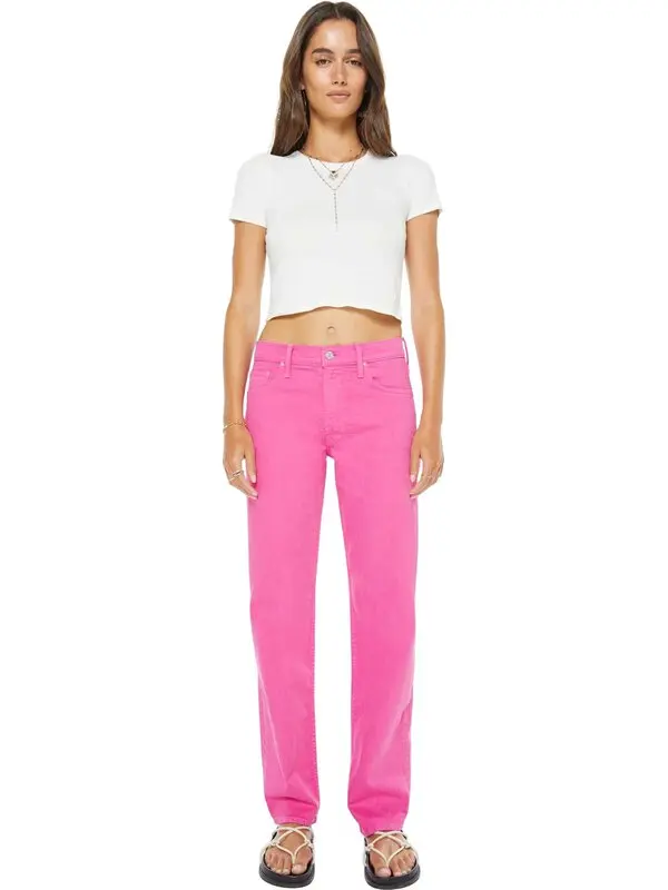 MOTHER The Newbie Skimp Straight-leg Pants - Pink