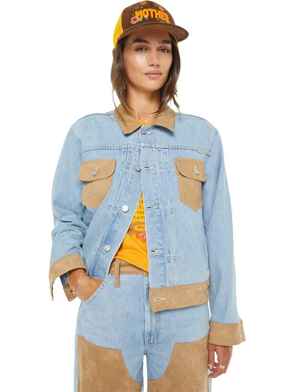 MOTHER The Dynamic Duo Denim Jacket - Blue