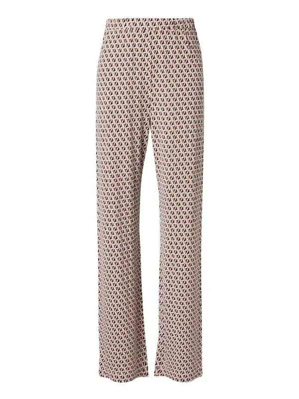 Max Mara Abate Printed Wide-leg Pants - Burgundy