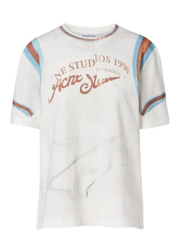 Acne Studios Trompe L'œil Cotton Jersey T-shirt - White