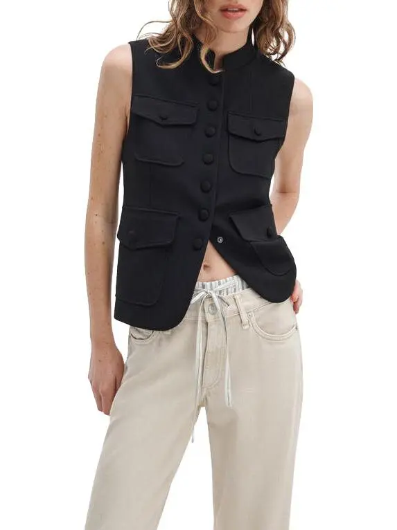 Rag & Bone Mercer Ponte Vest - Black