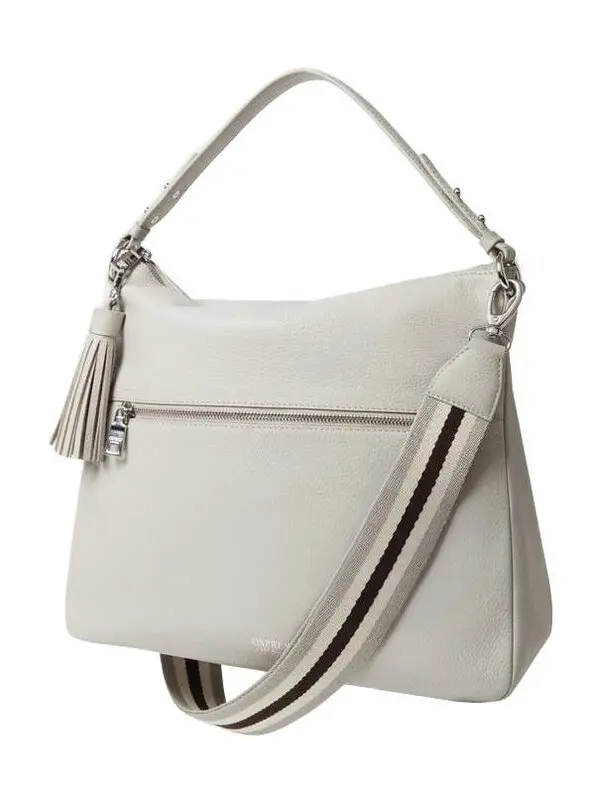 OSPREY LONDON Leather Hobo Bag - Taupe