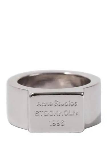 Acne Studios Logo Ring - Silver