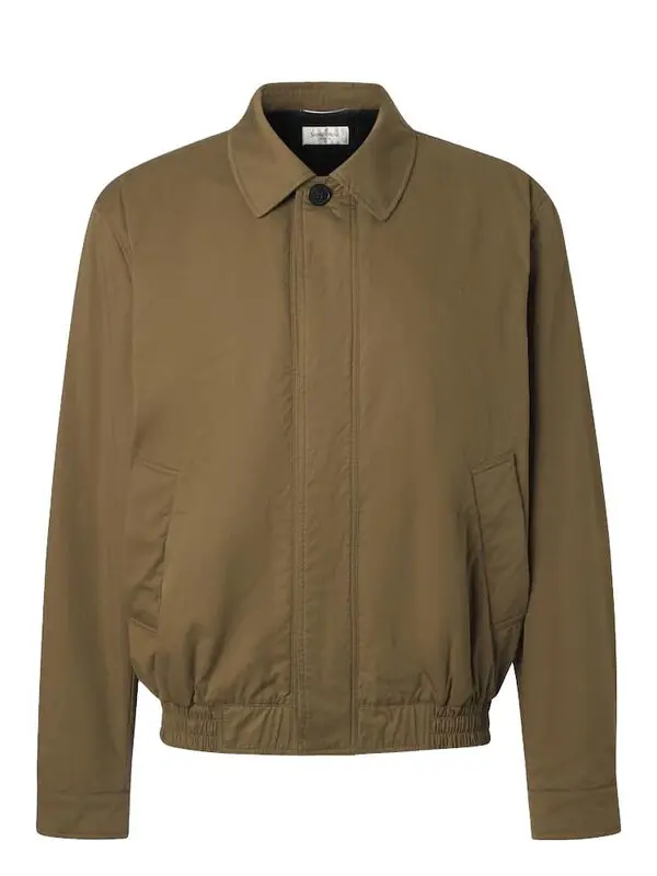 Saint Laurent Cotton Blouson Jacket - Brown
