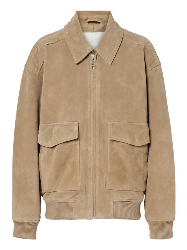 Citizens Of Humanity Vivienne Suede Blouson Jacket - Beige