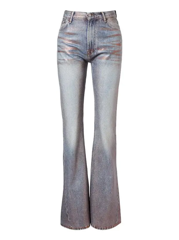 Acne Studios Coated Bootcut Jeans - Blue