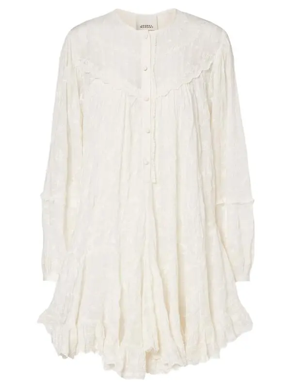 Isabel Marant Zame Embroidered Minidress - White