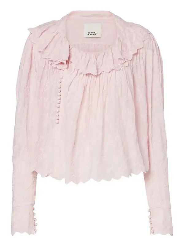 Isabel Marant Zelly Embroidered Blouse - Pink