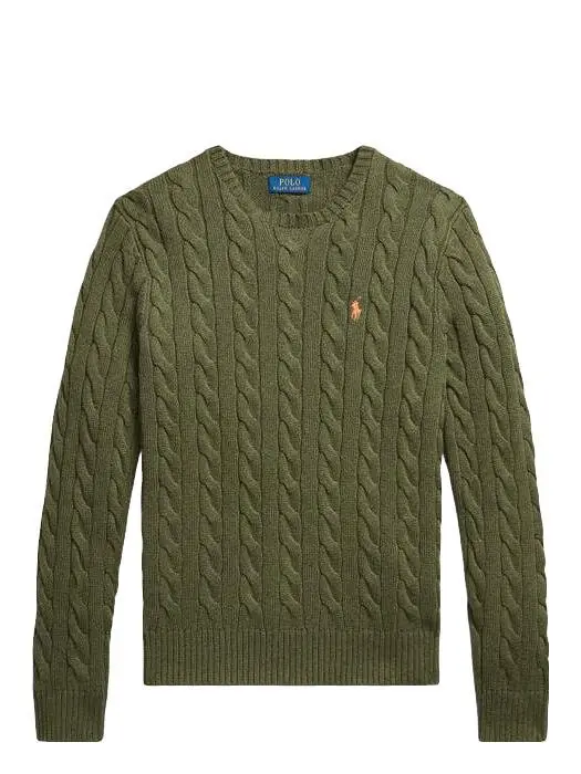 Polo Ralph Lauren Cotton Cable Knit Sweater - Garden Trail Heather