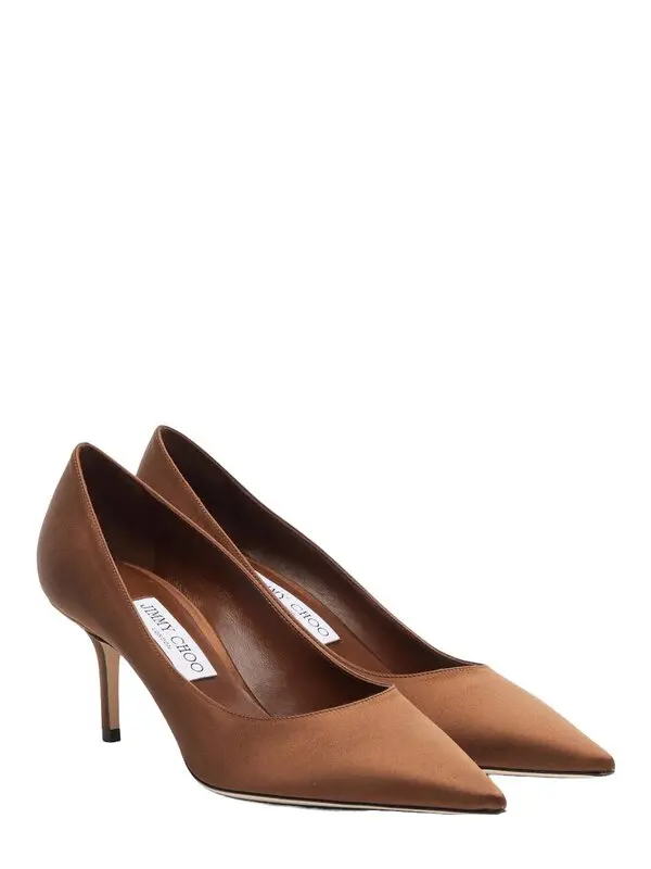 JIMMY CHOO Love 65 Satin Pumps - Brown