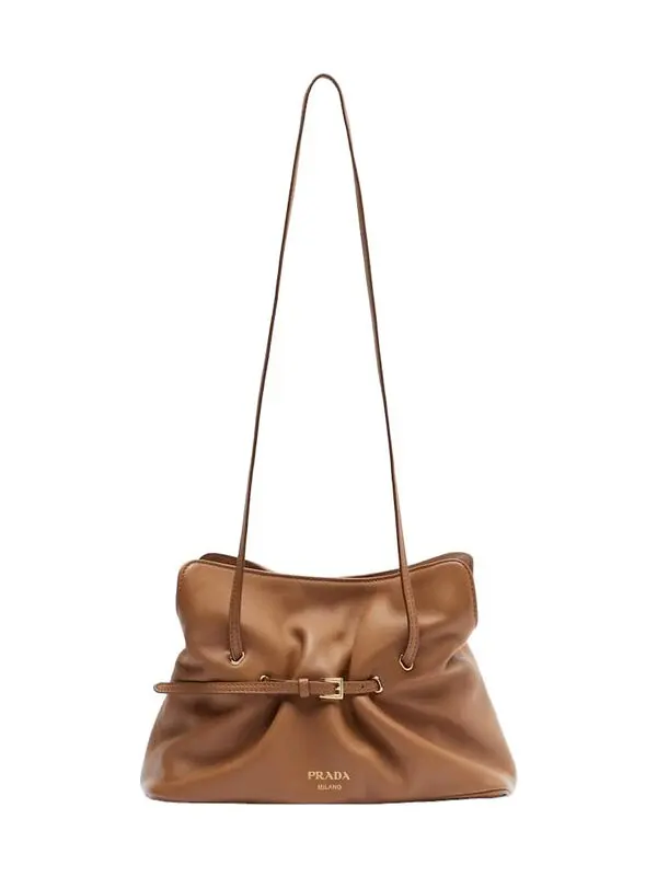 Prada Leather Shoulder Bag - Brown