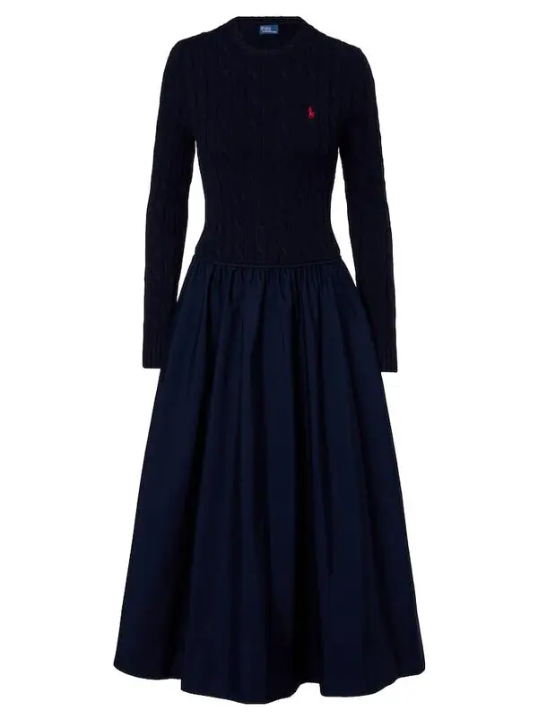Polo Ralph Lauren Cotton-blend Maxi Dress - Blue