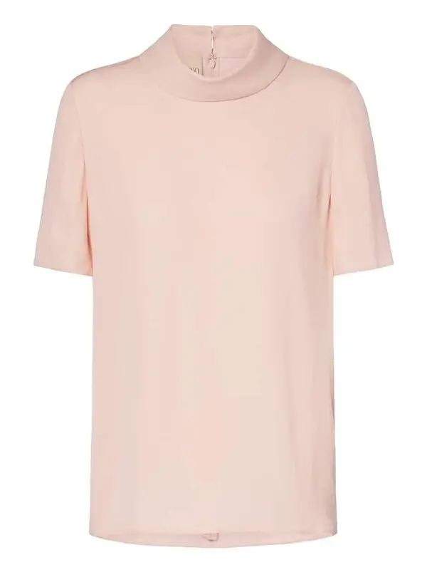 Valentino Garavani Silk Georgette Top - Pink
