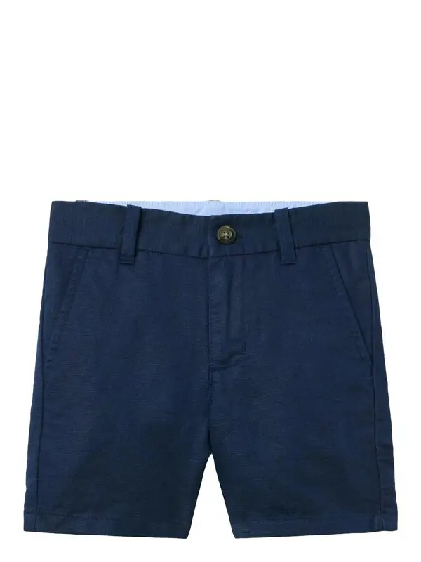 Janie And Jack Linen-cotton Blend Short - Blue