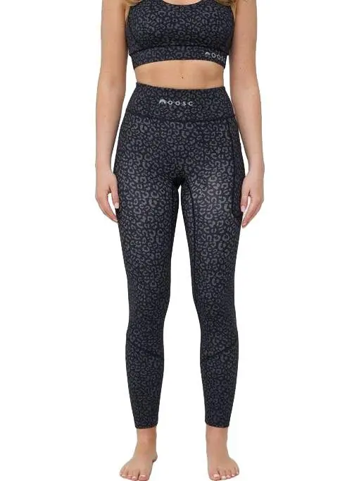 OOSC Infinite High Waisted Leggings - Black Leopard