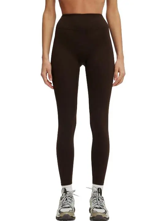 Cotton:on Active Ultra Soft Contour Full Length Tight - French Roast