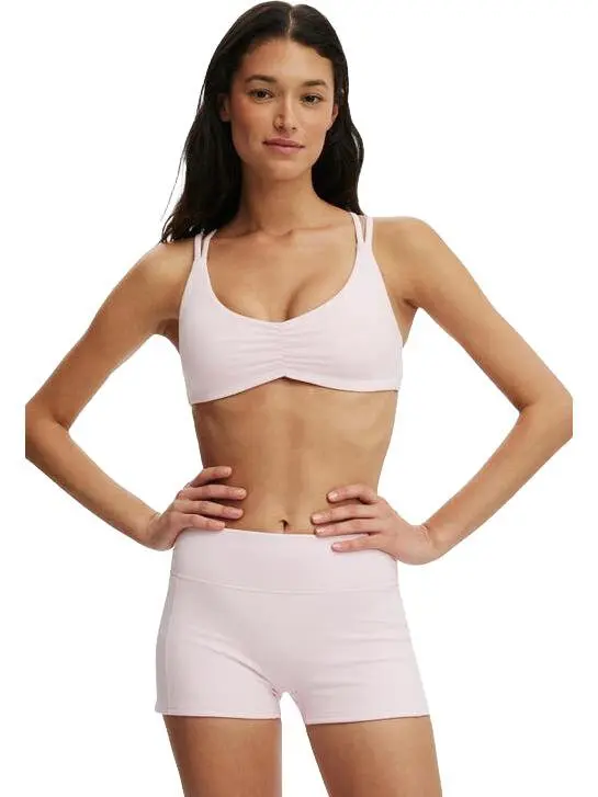 Cotton:on Active Ultra Soft Scrunch Front Strappy Crop - Cherry Dream